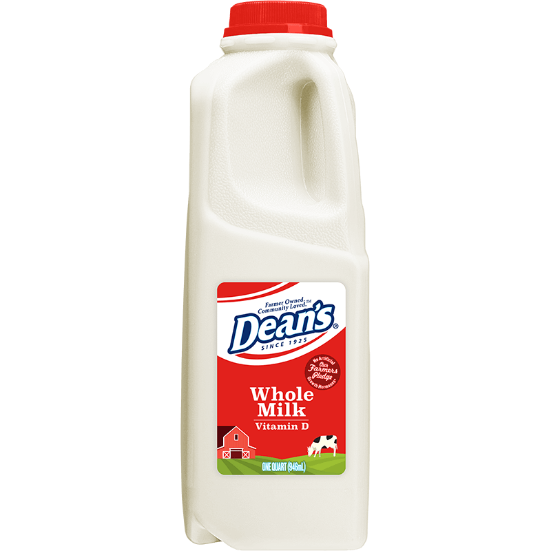 Whole Milk Plastic Quart Dean s Dairy